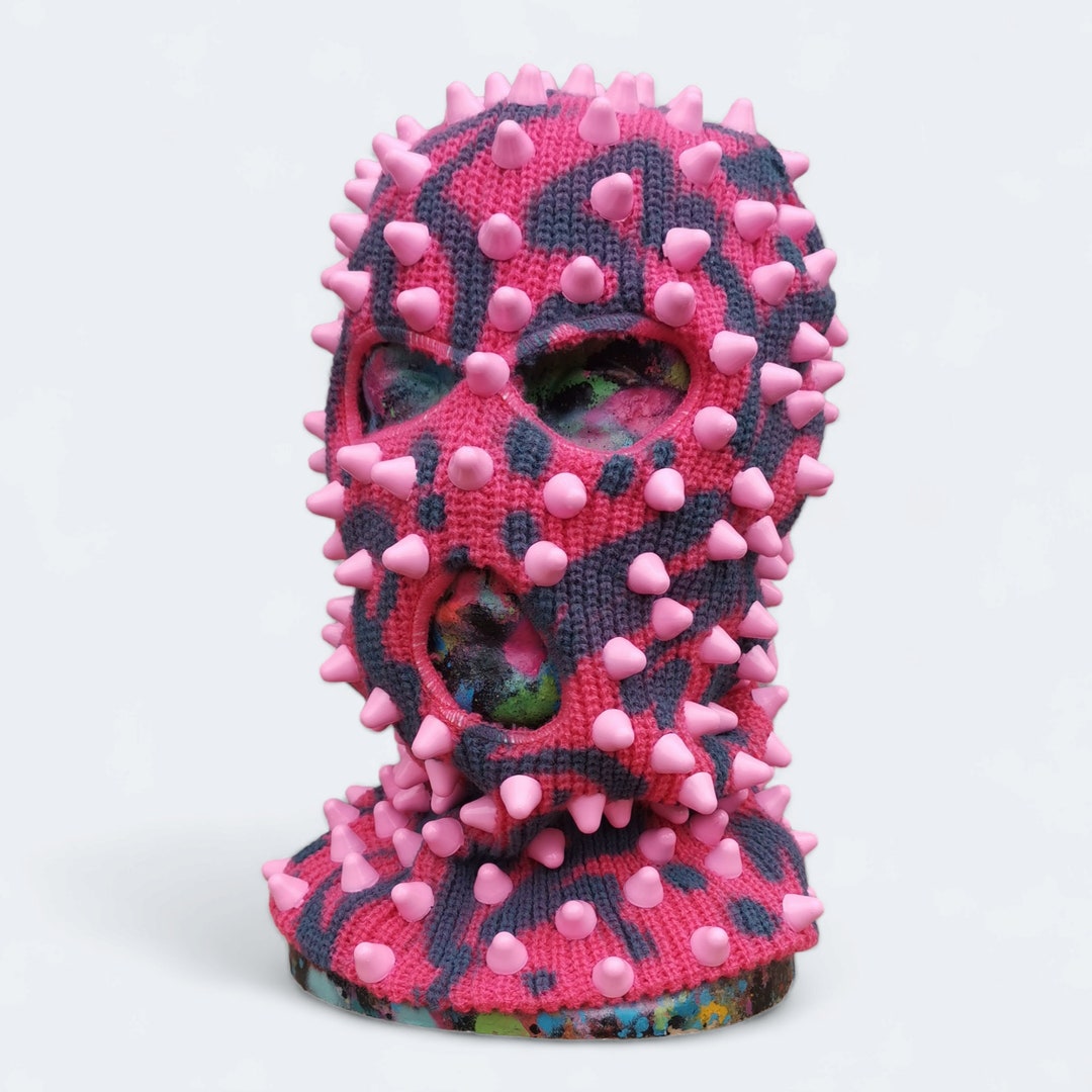Custom Painted Spiked Ski Mask Balaclava Pink - Etsy