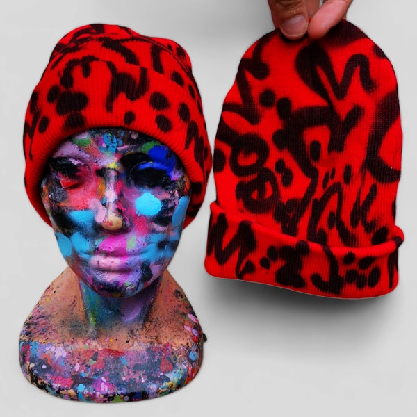 Graffiti Beanie - Etsy