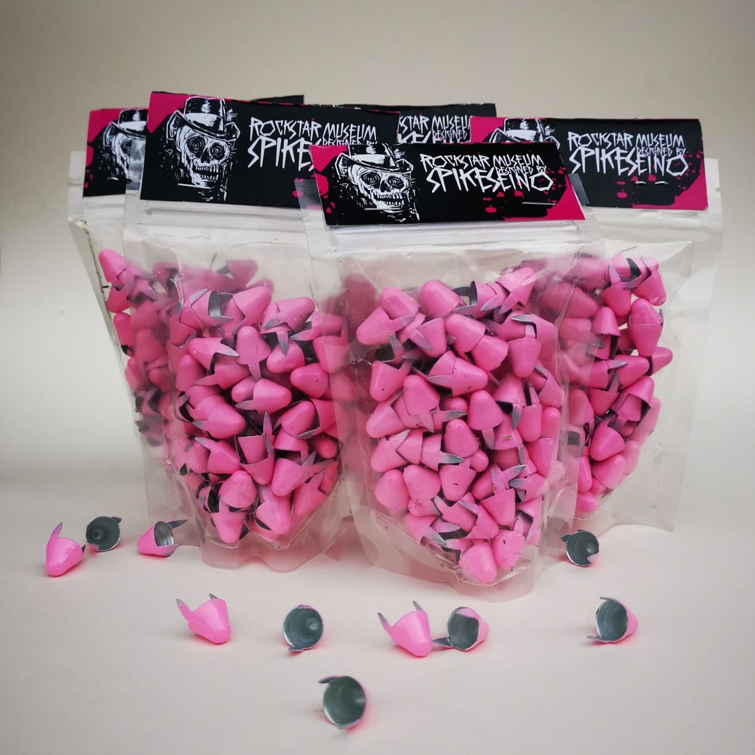 UK77 Tall Pastel Pink Studs 500 Pieces Set iron/brass Spikes 12.7 X 10. ...