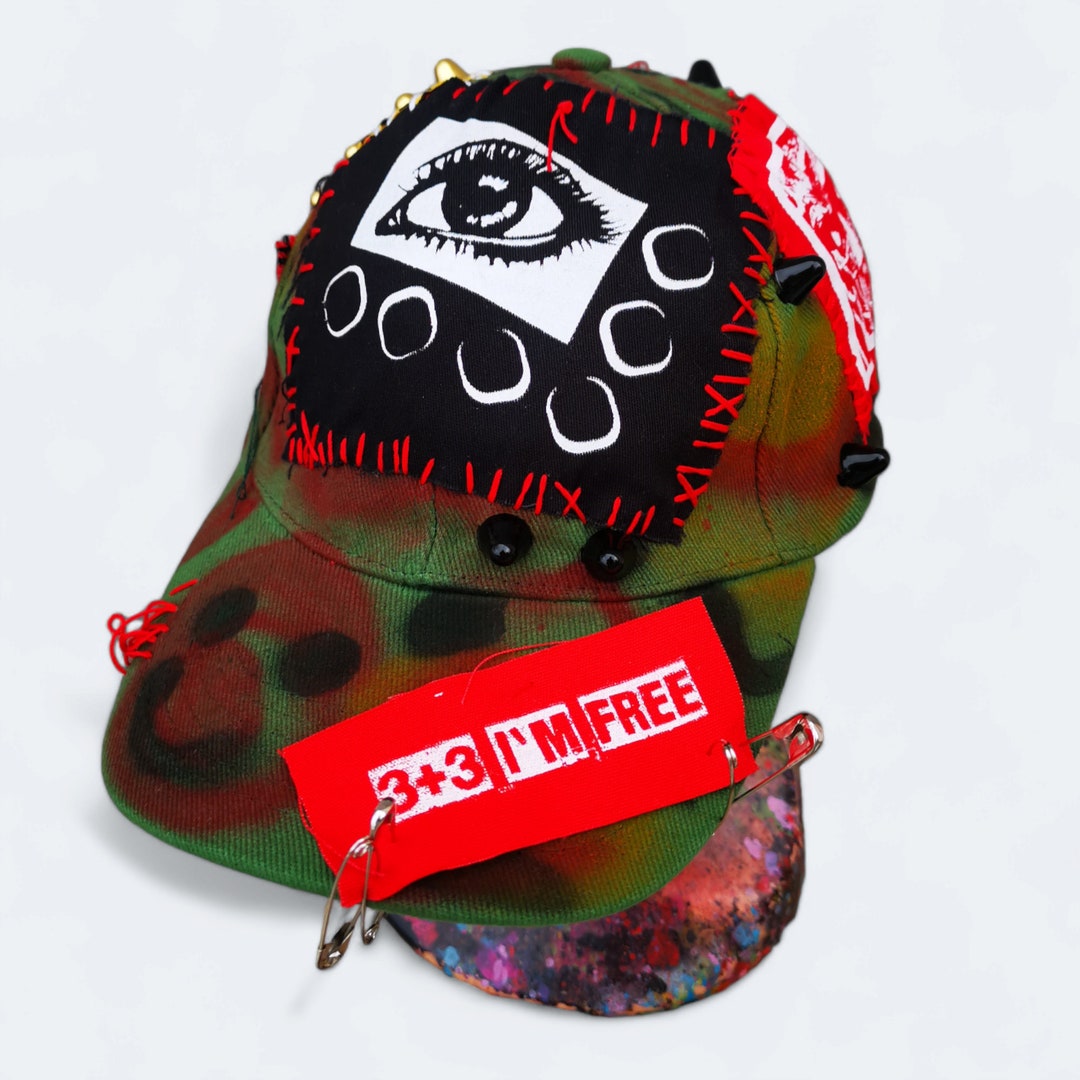 Custom Painted Green Baseball Cap - Etsy