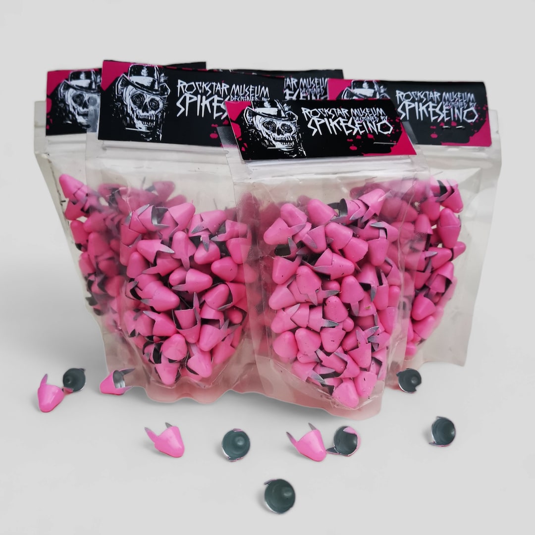 UK77 Tall Pastel Pink Studs 500 Pieces Set iron/brass Spikes 12.7 X 10. ...