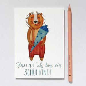 Postkarte schulkind Schulanfang Einschulung - Etsy