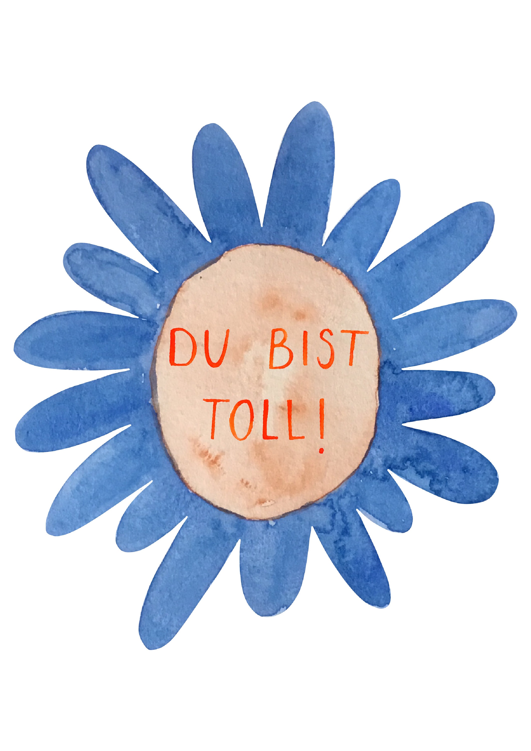 Postkarte Du bist toll, Geburtstagskarte, Glückwunschkarte, Grußkarte ...