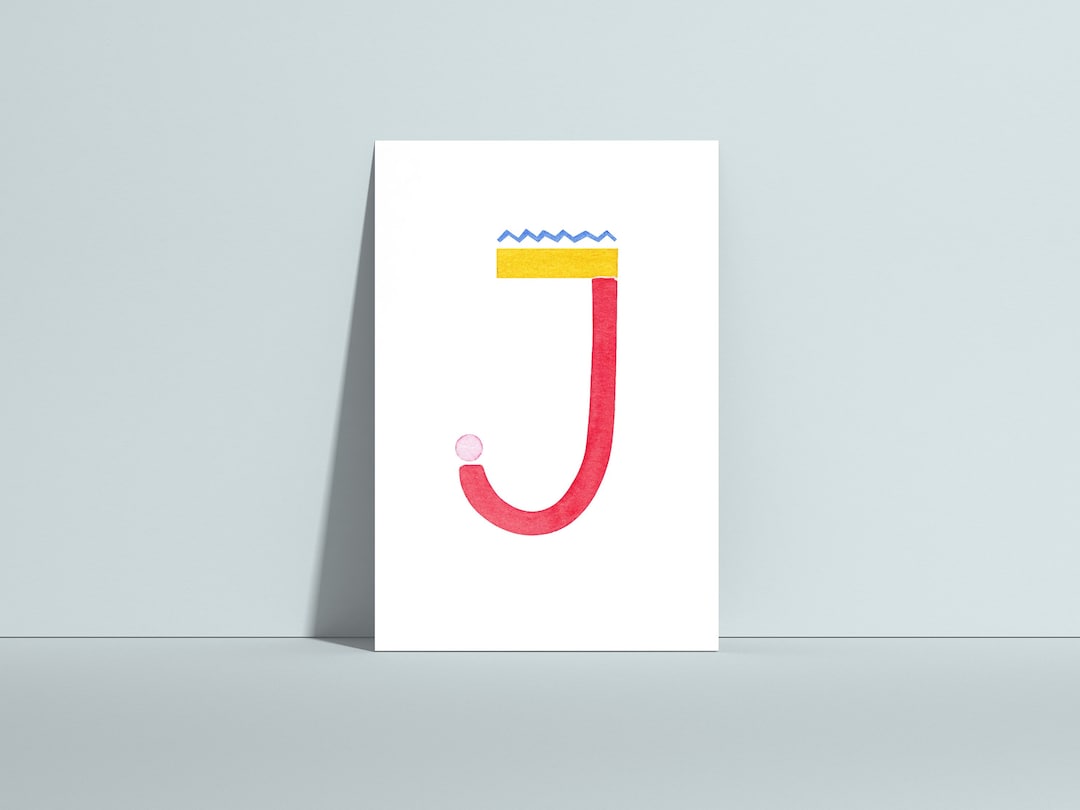 Buchstabenkarte J, ABC Karten, Alphabet Karten, Buchstabengirlande, Buchstabenposter ...