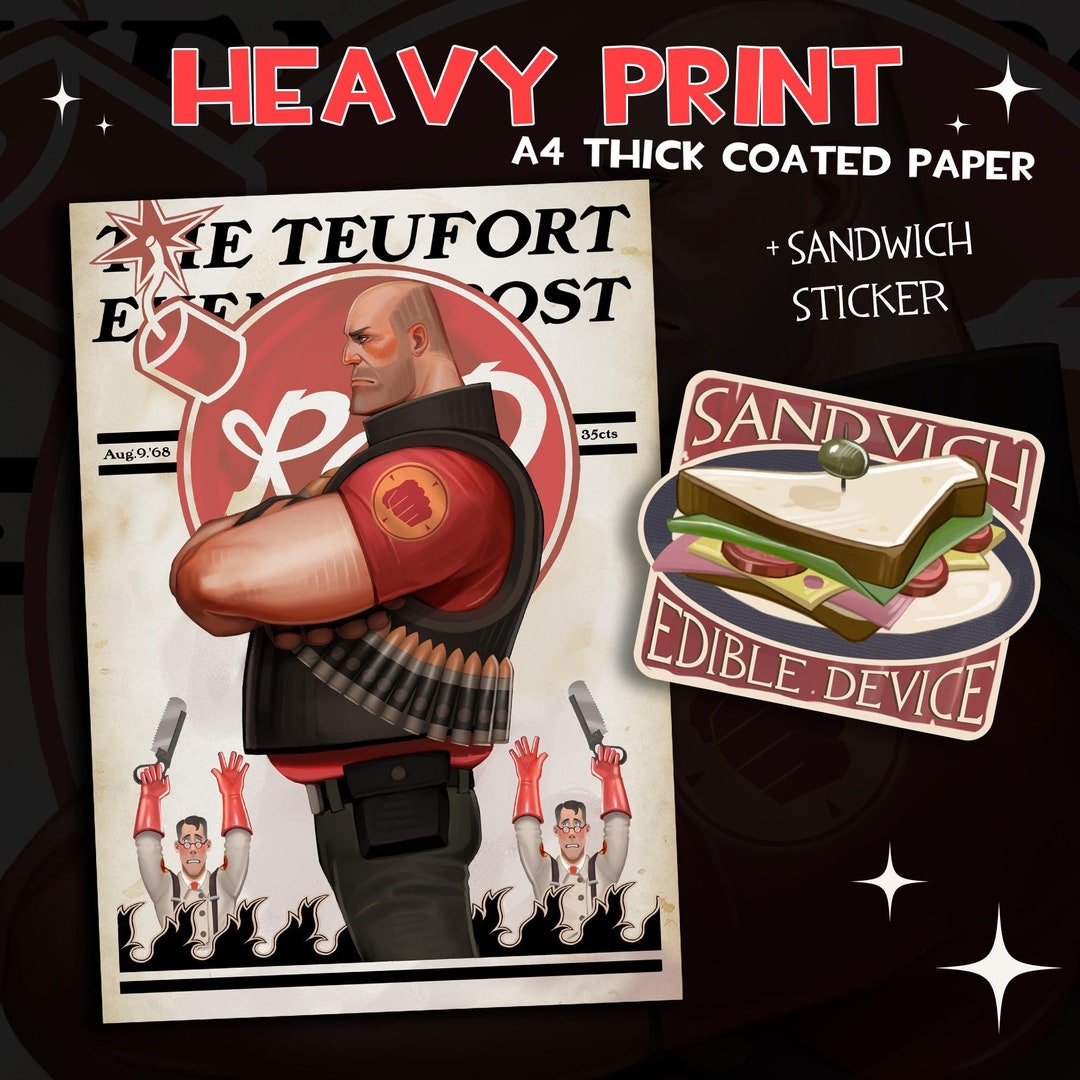 Team Fortress 2 Heavy Print - Etsy