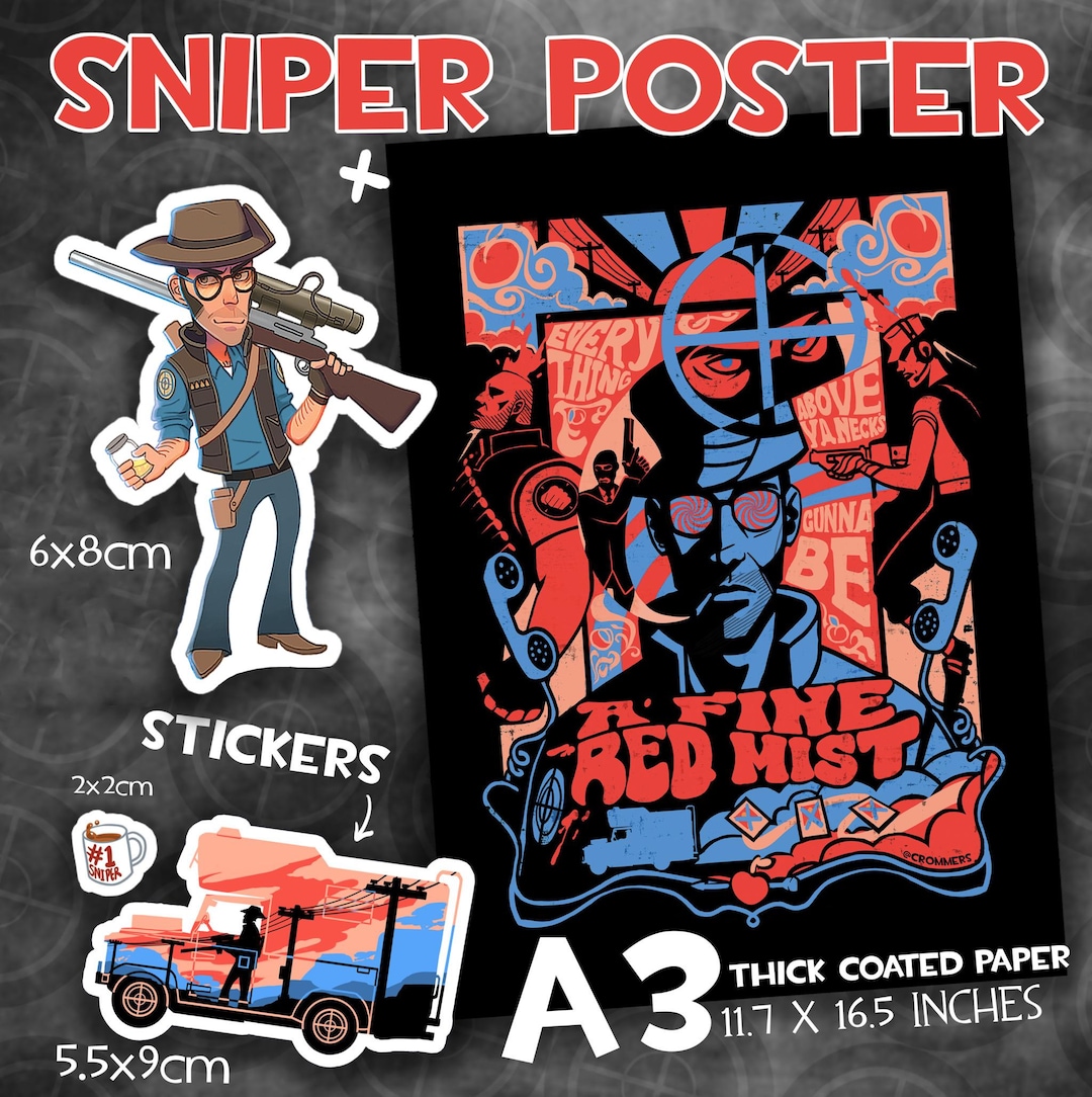 Team Fortress 2 - Sniper Poster - Etsy