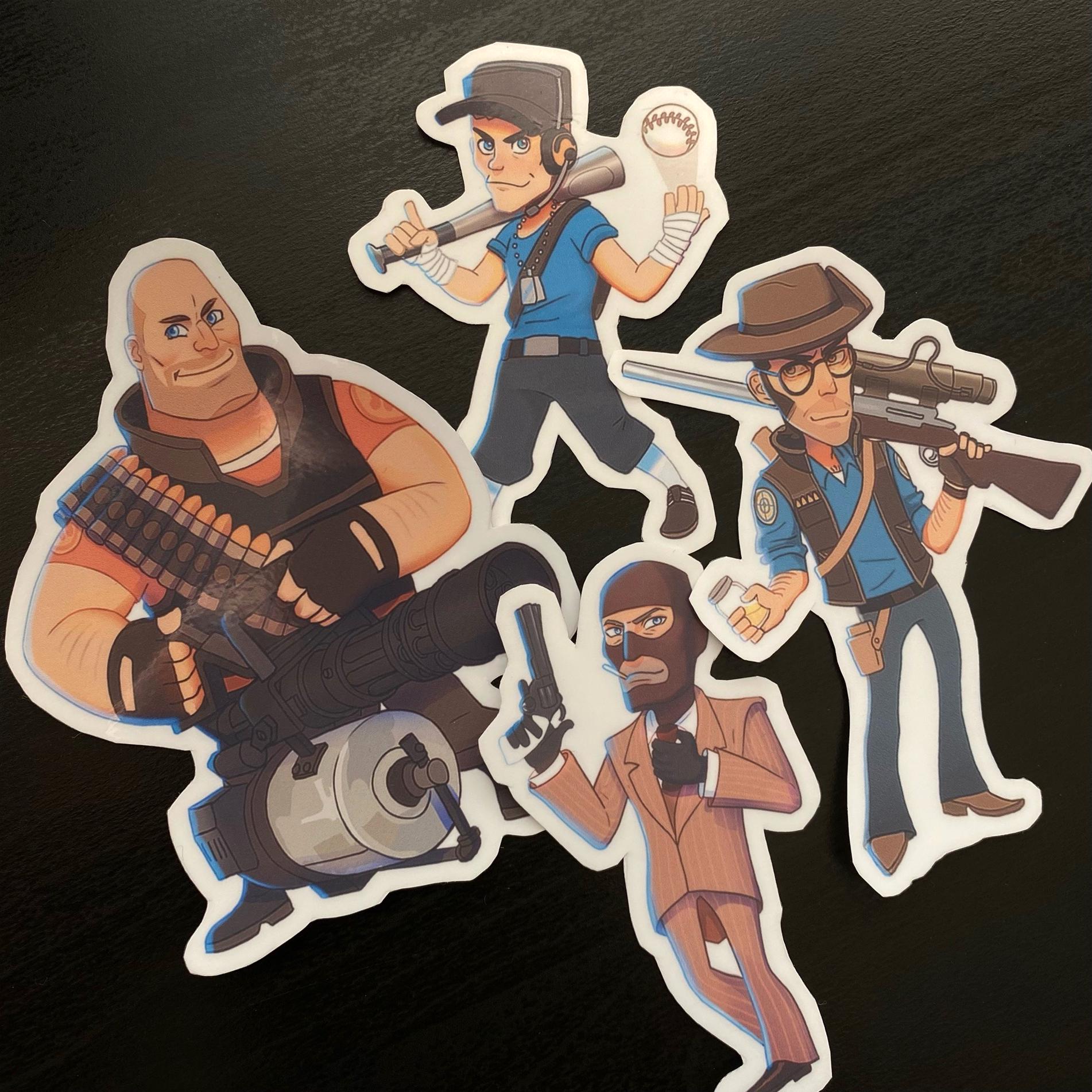 Team Fortress 2 Stickers All Mercs Miss Pauling - Etsy