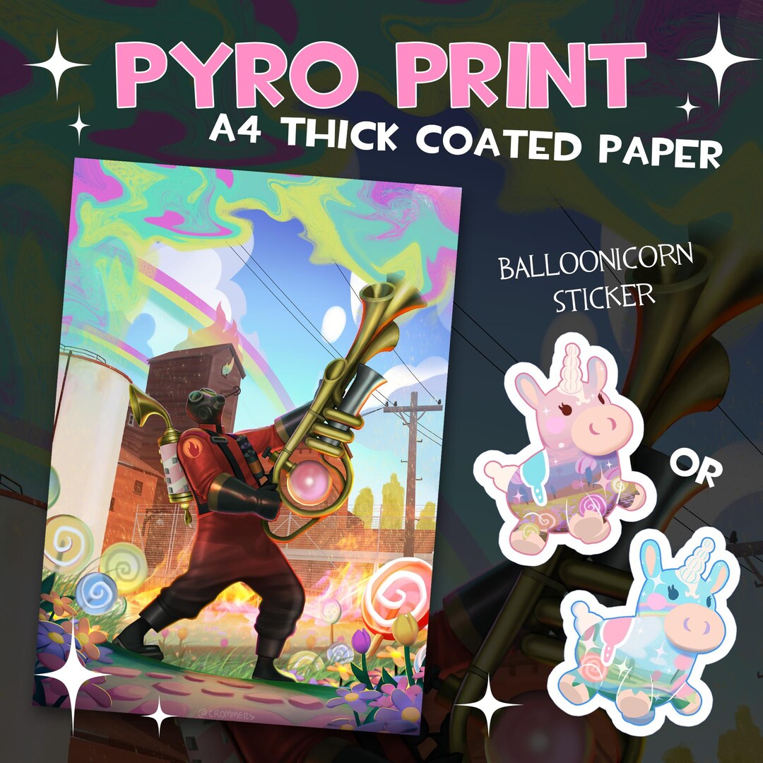 Team Fortress 2 A4 Pyro Print - Etsy