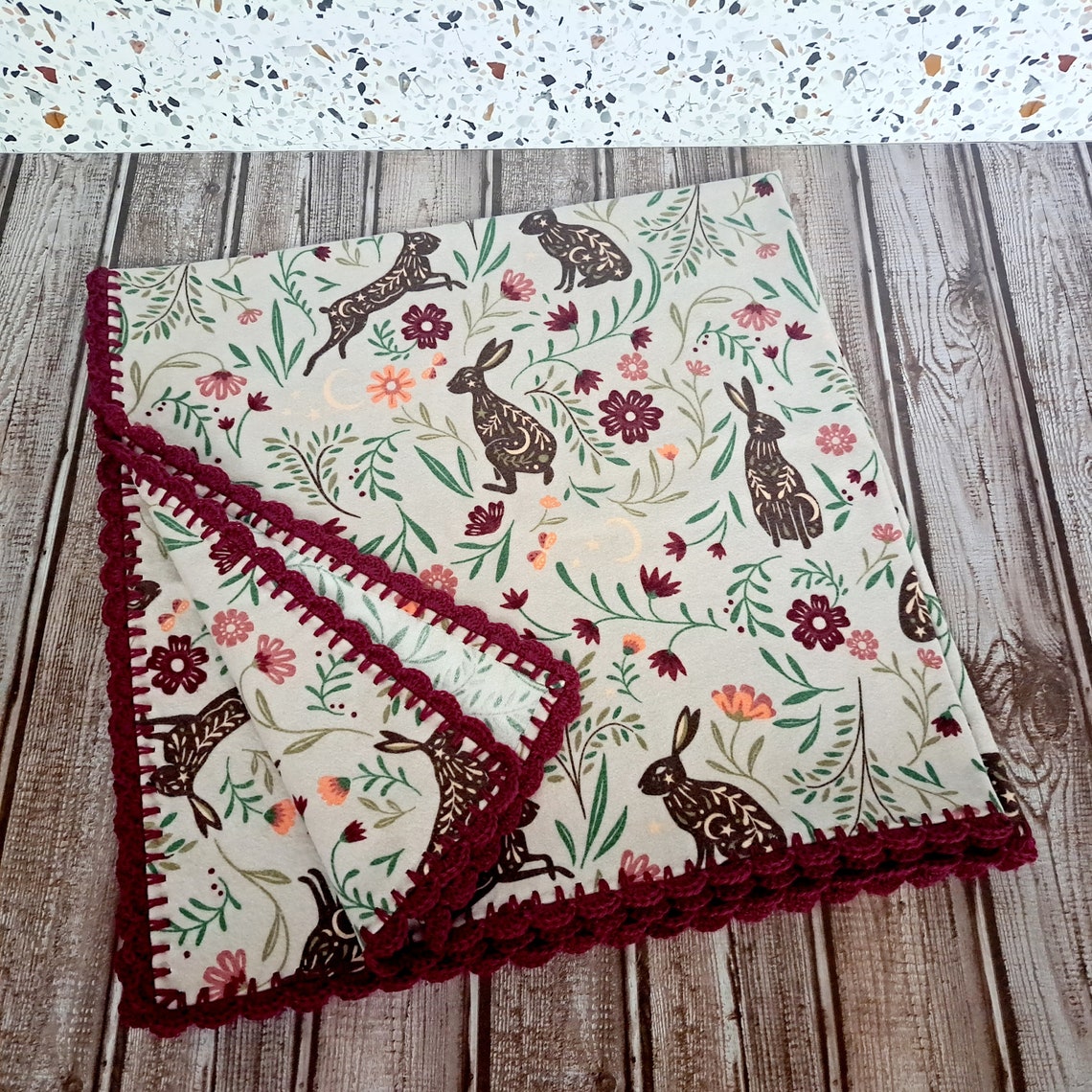 Crochet Border Receiving Blanket - Etsy
