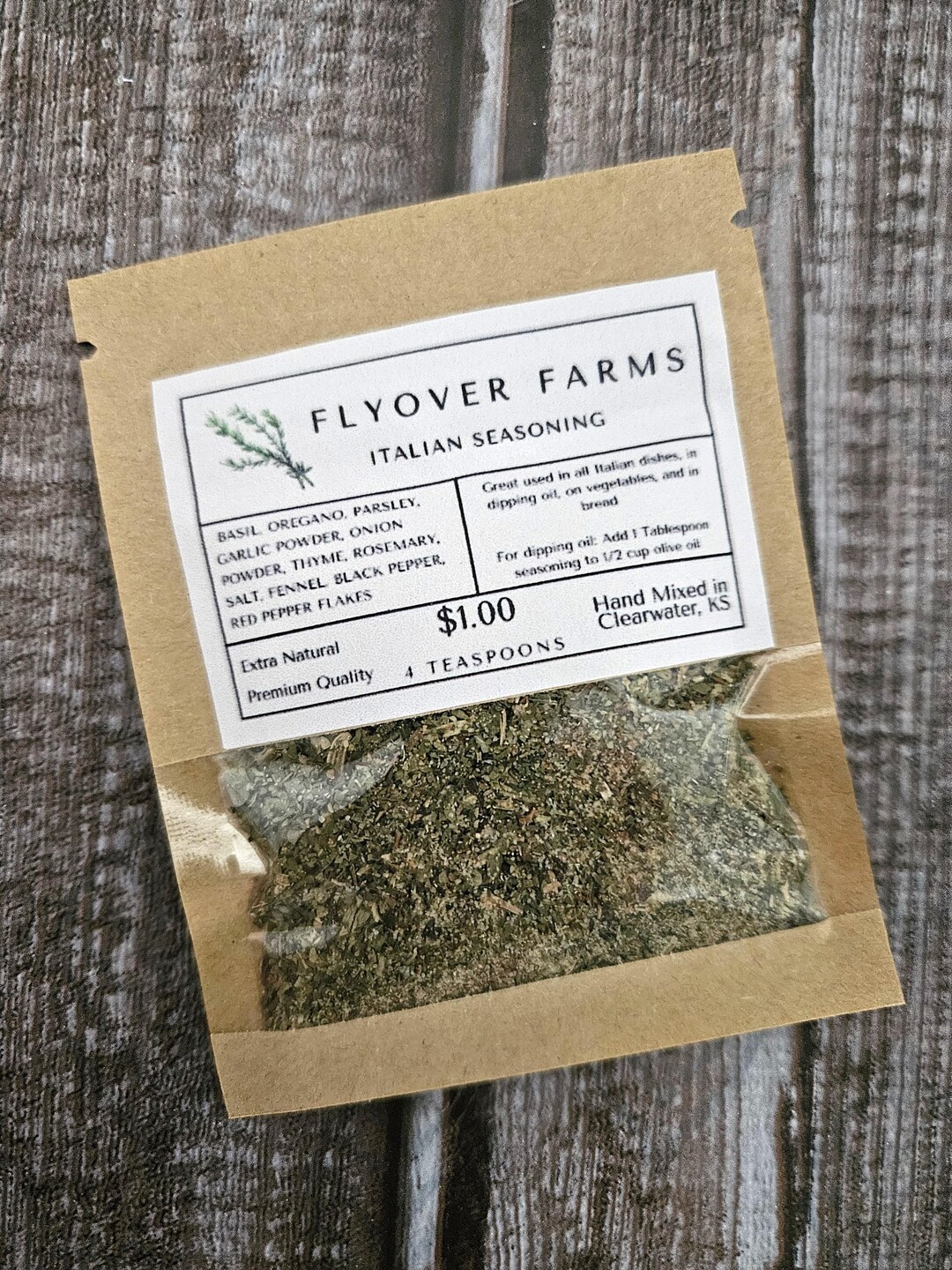 Gourmet Italian Seasoning - 4 Teaspoon Sample Size Bag - Etsy