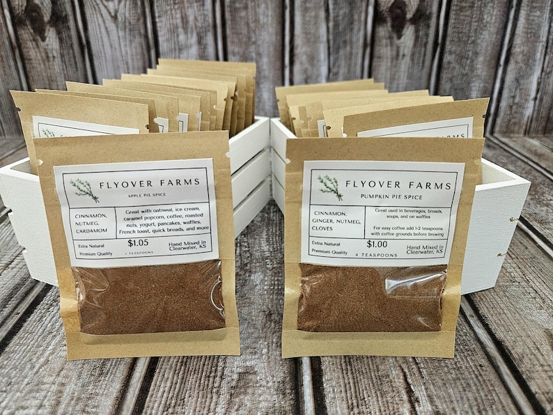 Fall Spices Gift Set of Sample Bags - Etsy