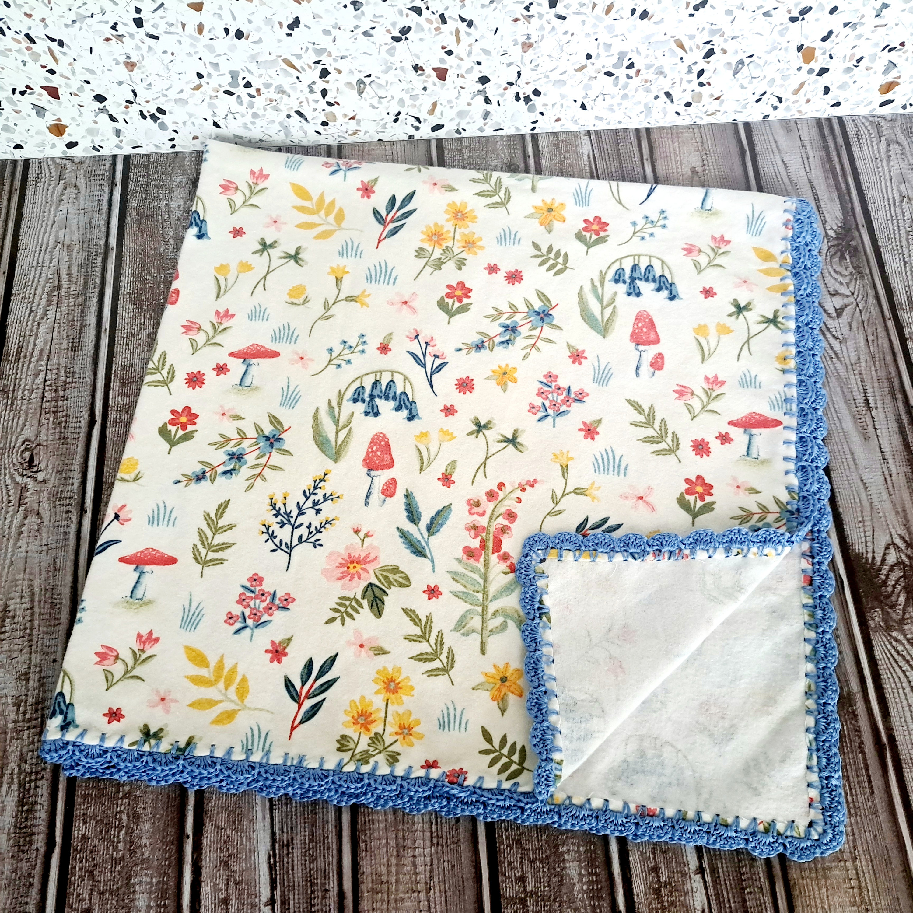 Crochet Border Receiving Blanket - Etsy