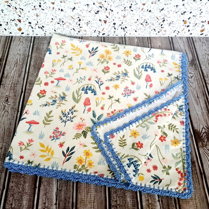 Crochet Border Receiving Blanket - Etsy