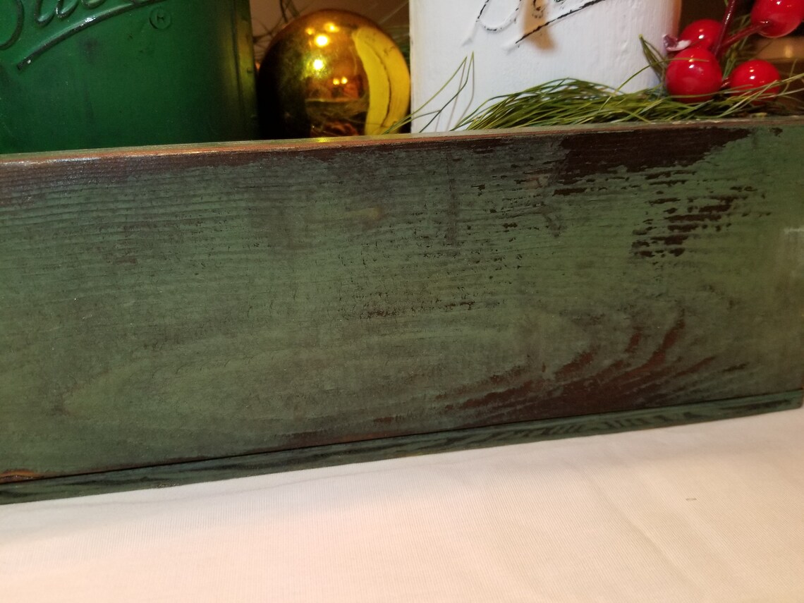 30 moss green primitive box rustic centerpiece 7 jar | Etsy