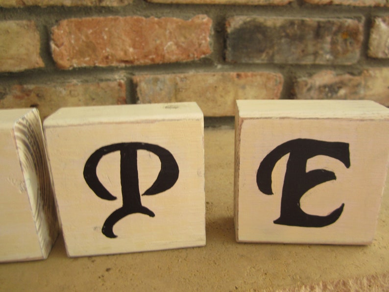 Hope Wood Blocks Hand Painted Blocks Hope Letter Blocks - Etsy