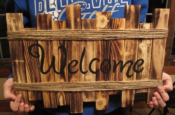 Rustic Welcome Sign Rustic Home Decor Rustic Wall Art - Etsy