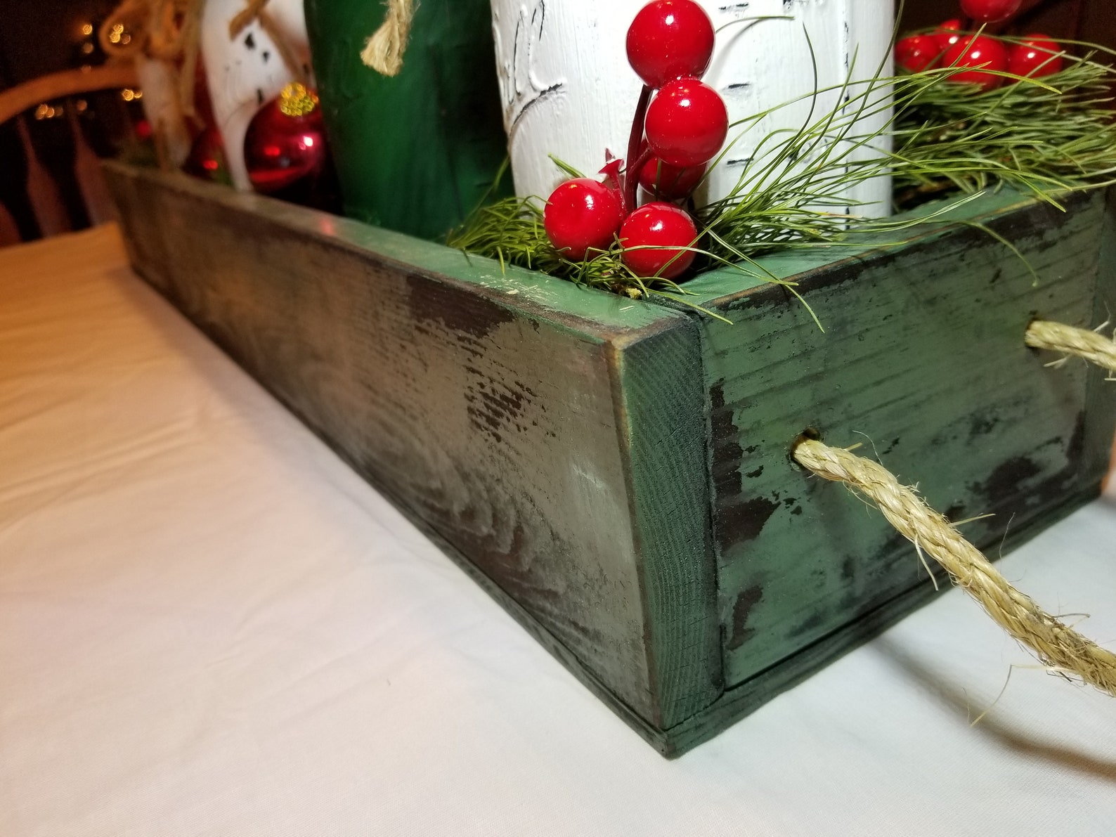 30 Moss Green Primitive Box Rustic Centerpiece 7 Jar | Etsy