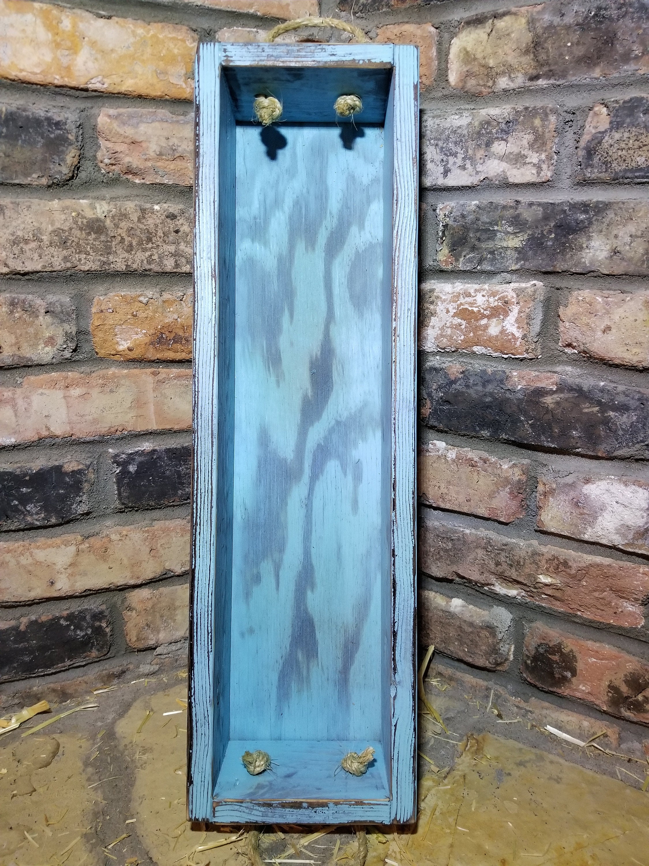 22 inch blue rustic centerpiece box for dining table | Etsy