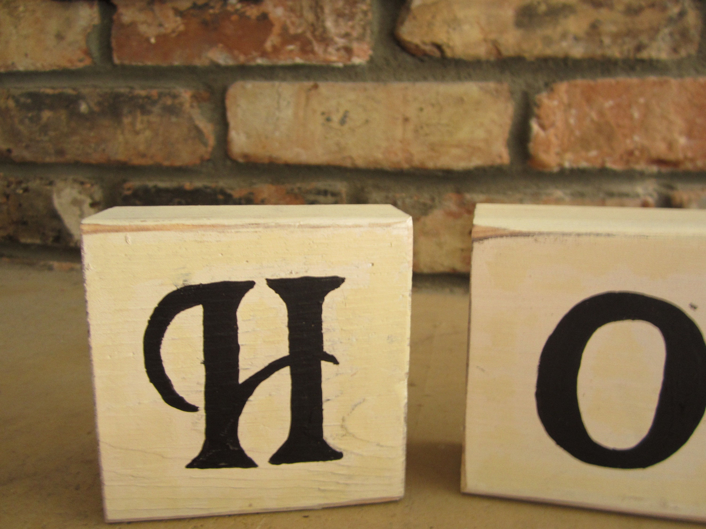 Hope Wood Blocks Hand Painted Blocks Hope Letter Blocks - Etsy