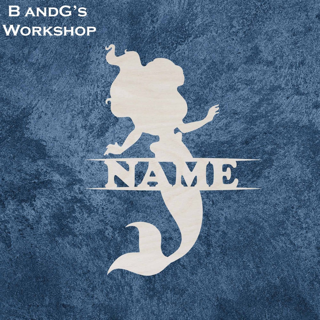 Wooden Mermaid Name Sign Mermaid Decor Name Sign - Etsy