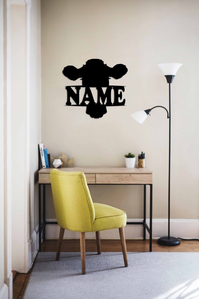 Wooden Cow name sign Cow decor name sign | Etsy