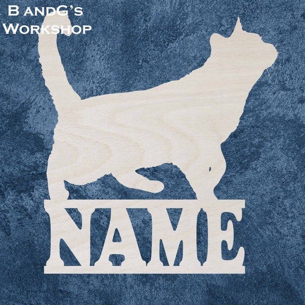 Wooden Cat Sign - Etsy