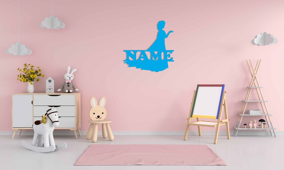 Princess Name Sign Princess Decor Name Sign - Etsy