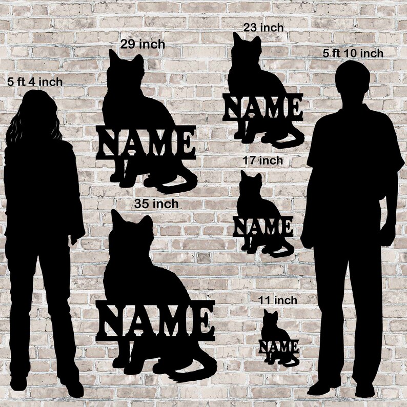 Wooden Cat name sign Cat decor name sign | Etsy