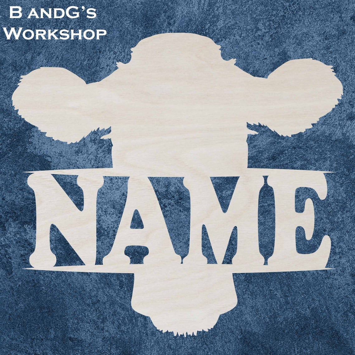 Wooden Cow Name Sign Cow Decor Name Sign - Etsy