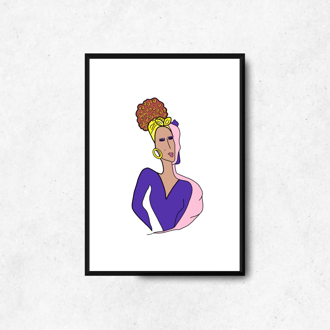 Interracial Art Print, Biracial Art, Mixed Race Art, Interracial Couple ...