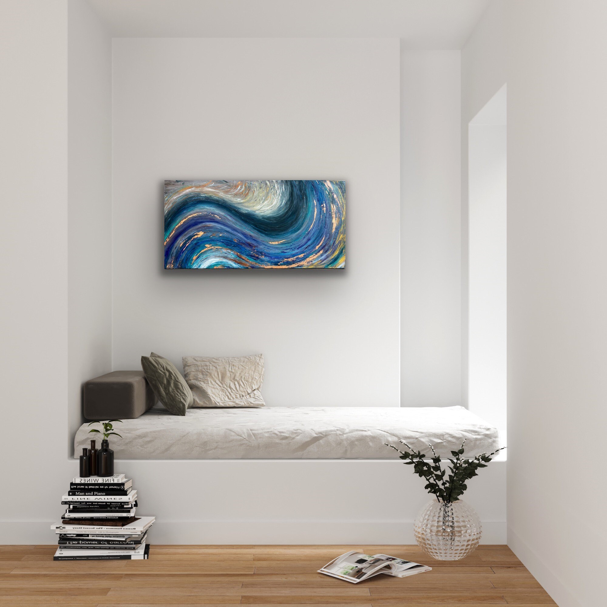 100cm x 50 cm Canvas wall art acrylic abstract painting | Etsy