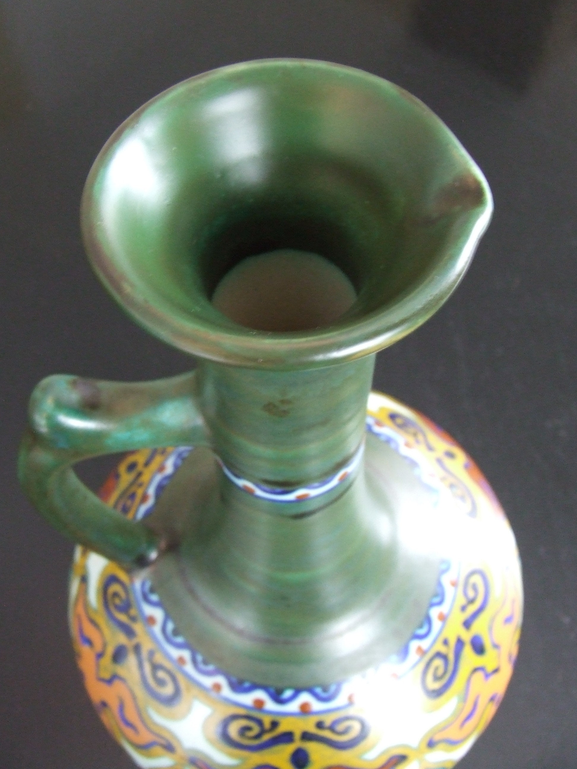 Plateelbakkerij Zuid-Holland large handpainted Gouda ewer (jug or ...