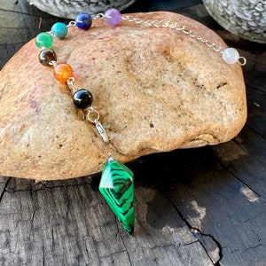 Malachite Dowsing Pendulum, Hexagon Pyramid Reiki Pendulum Dowsing, Healing Stones - Etsy