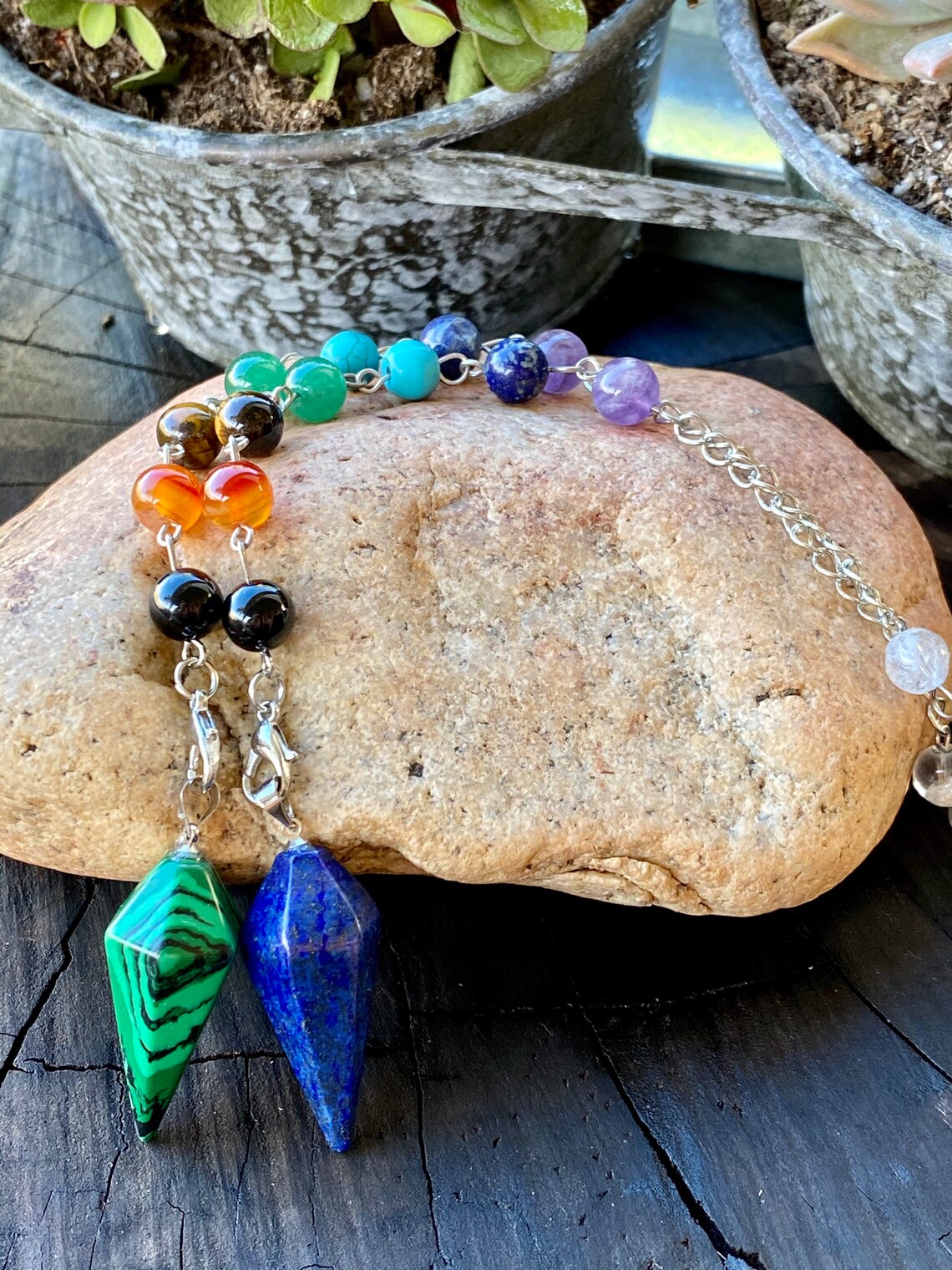 Malachite Dowsing Pendulum Hexagon Pyramid Reiki Pendulum - Etsy