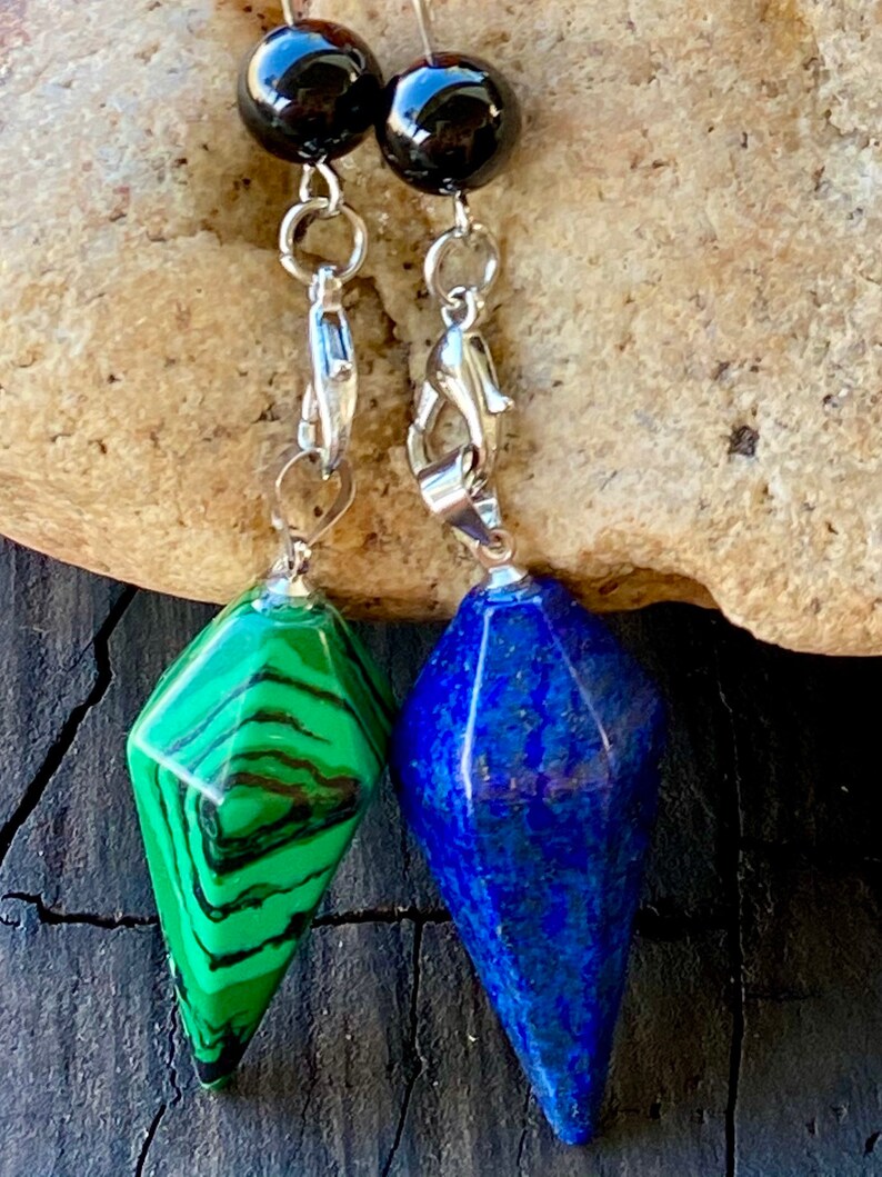 Malachite Dowsing Pendulum Hexagon Pyramid Reiki Pendulum - Etsy