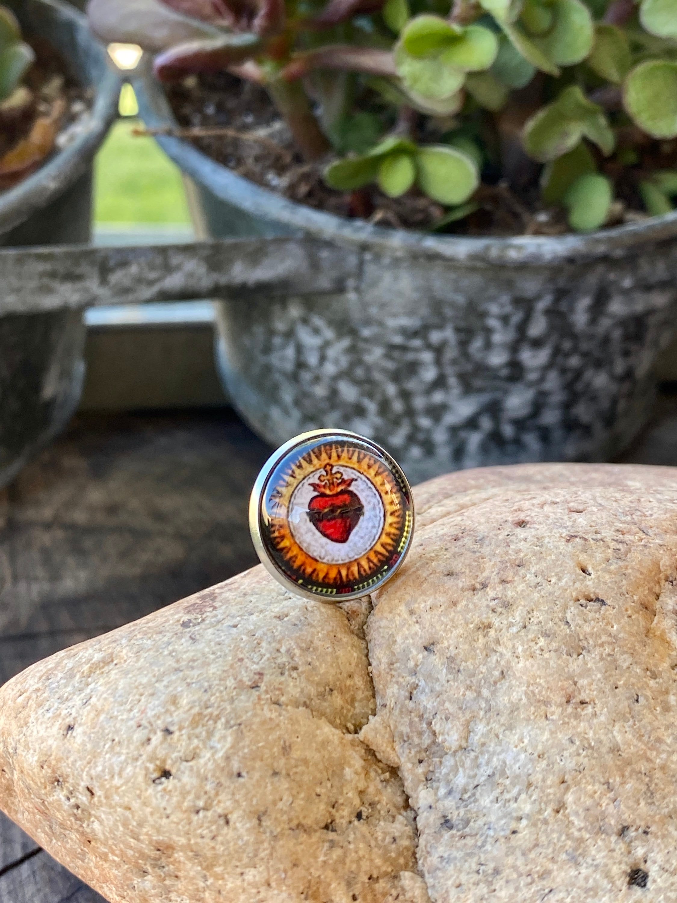 Sacred Heart Pin Holy Spirit Pin Jesus Pin Catholic Pin | Etsy