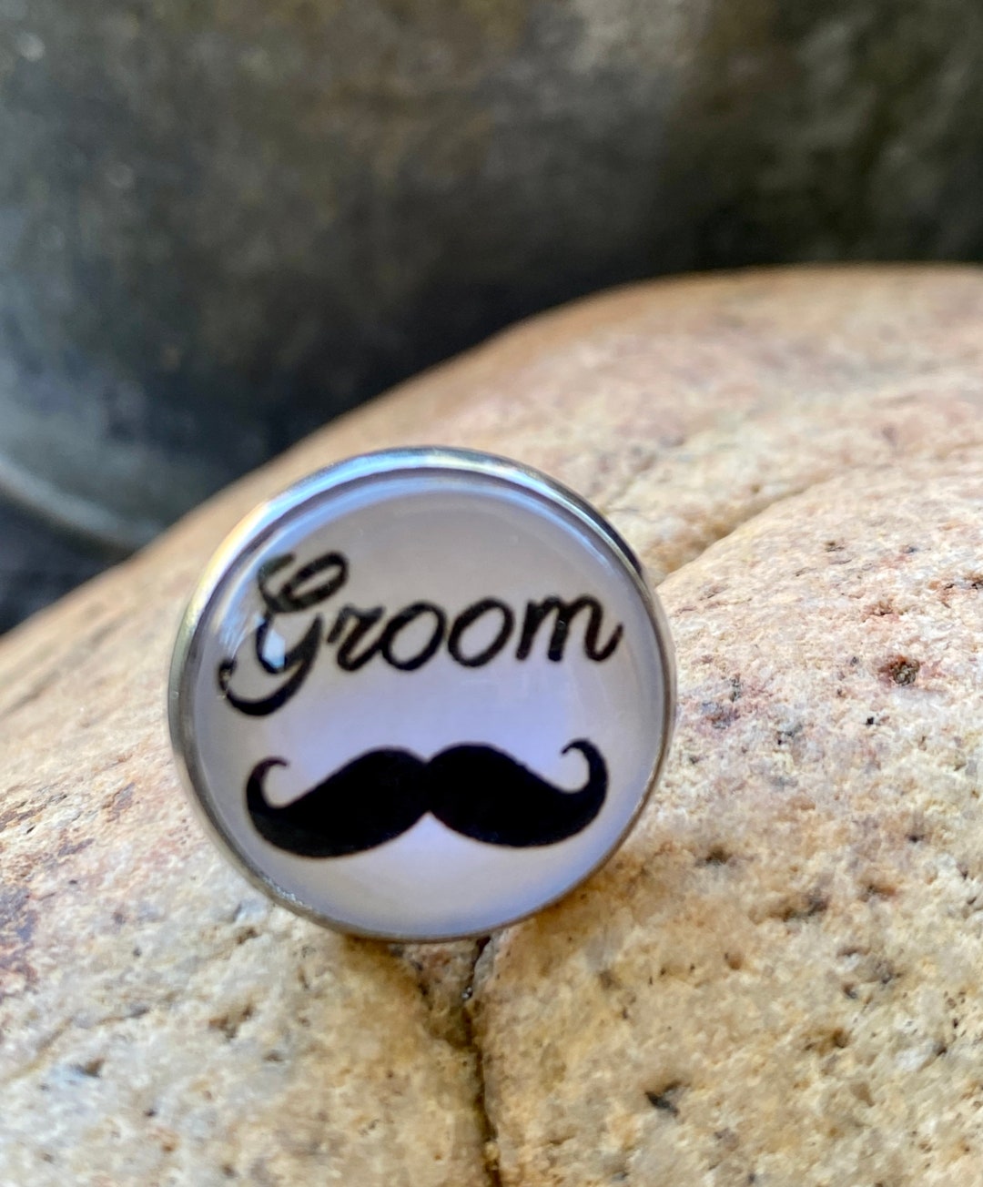 Groom Mustache Pin, Mustache Groom Pin, Mustache Groom Brooch - Etsy