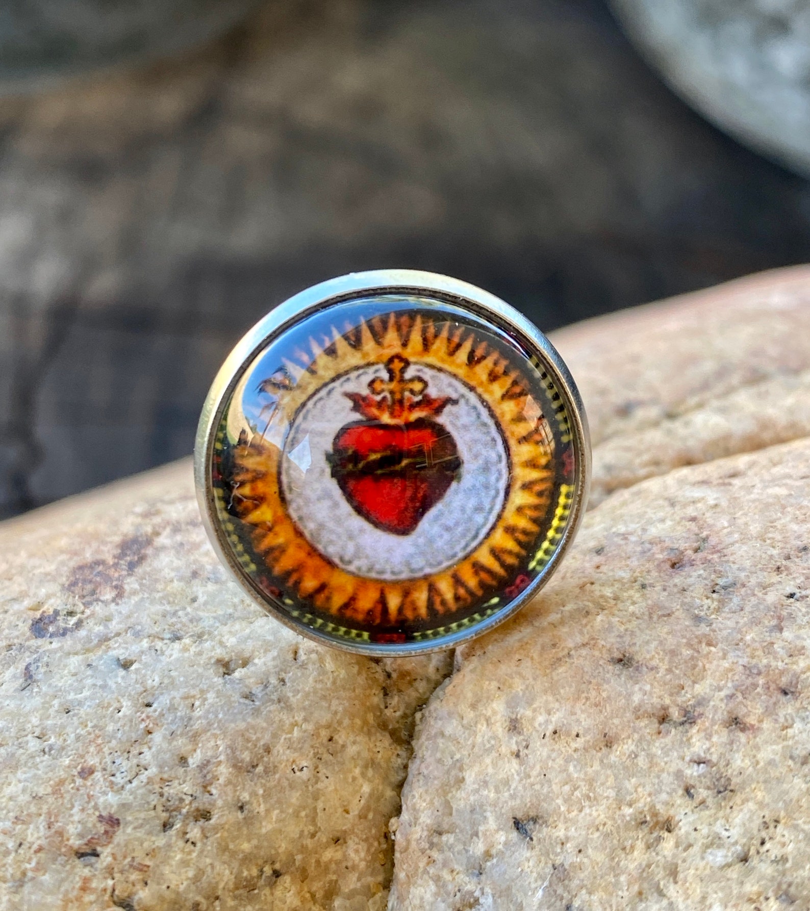 Sacred Heart Pin, Holy Spirit Pin, Jesus Pin, Catholic Pin, Religious ...