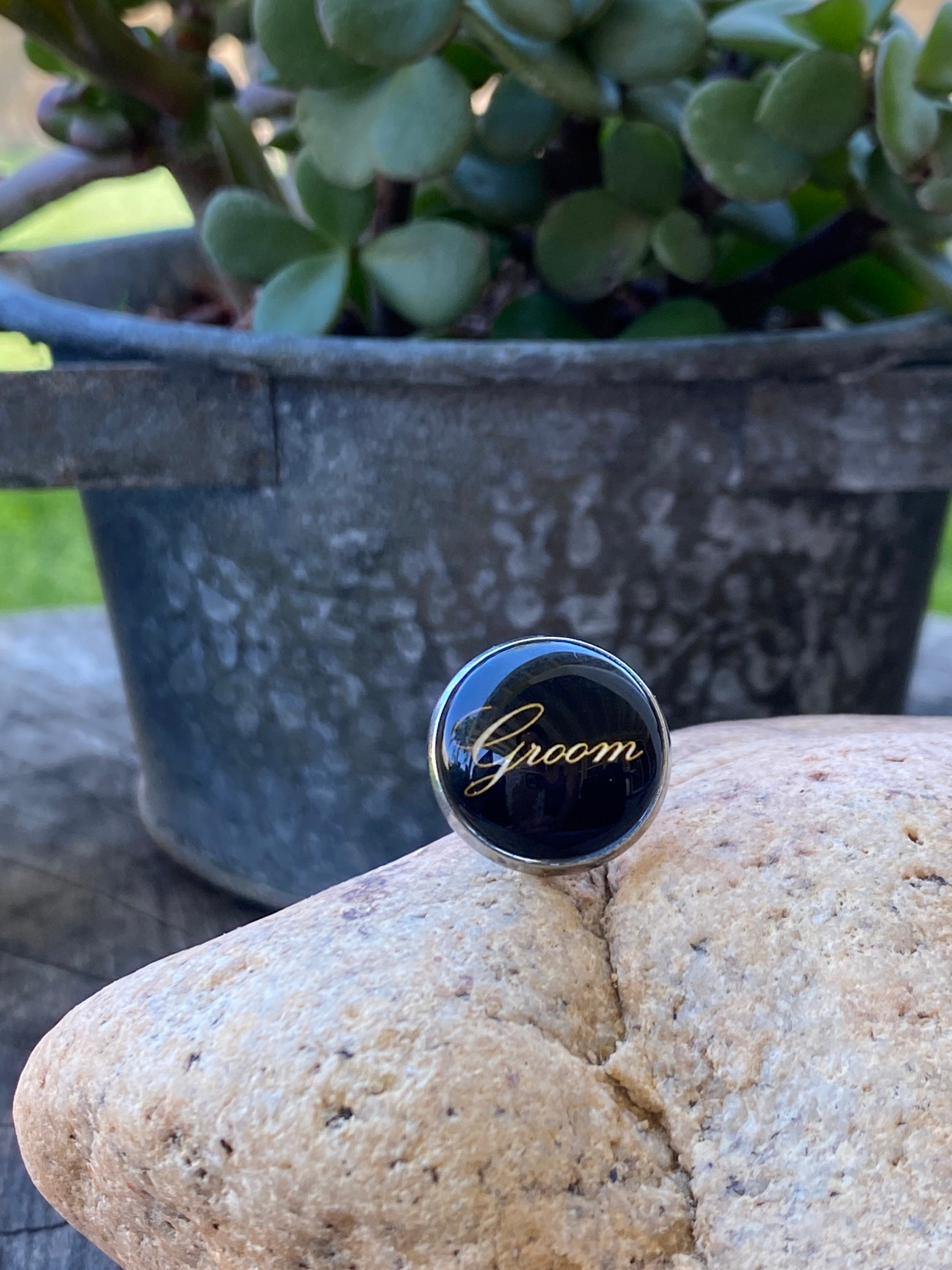 Groom Pin Black Groom Pin Groom Brooch - Etsy