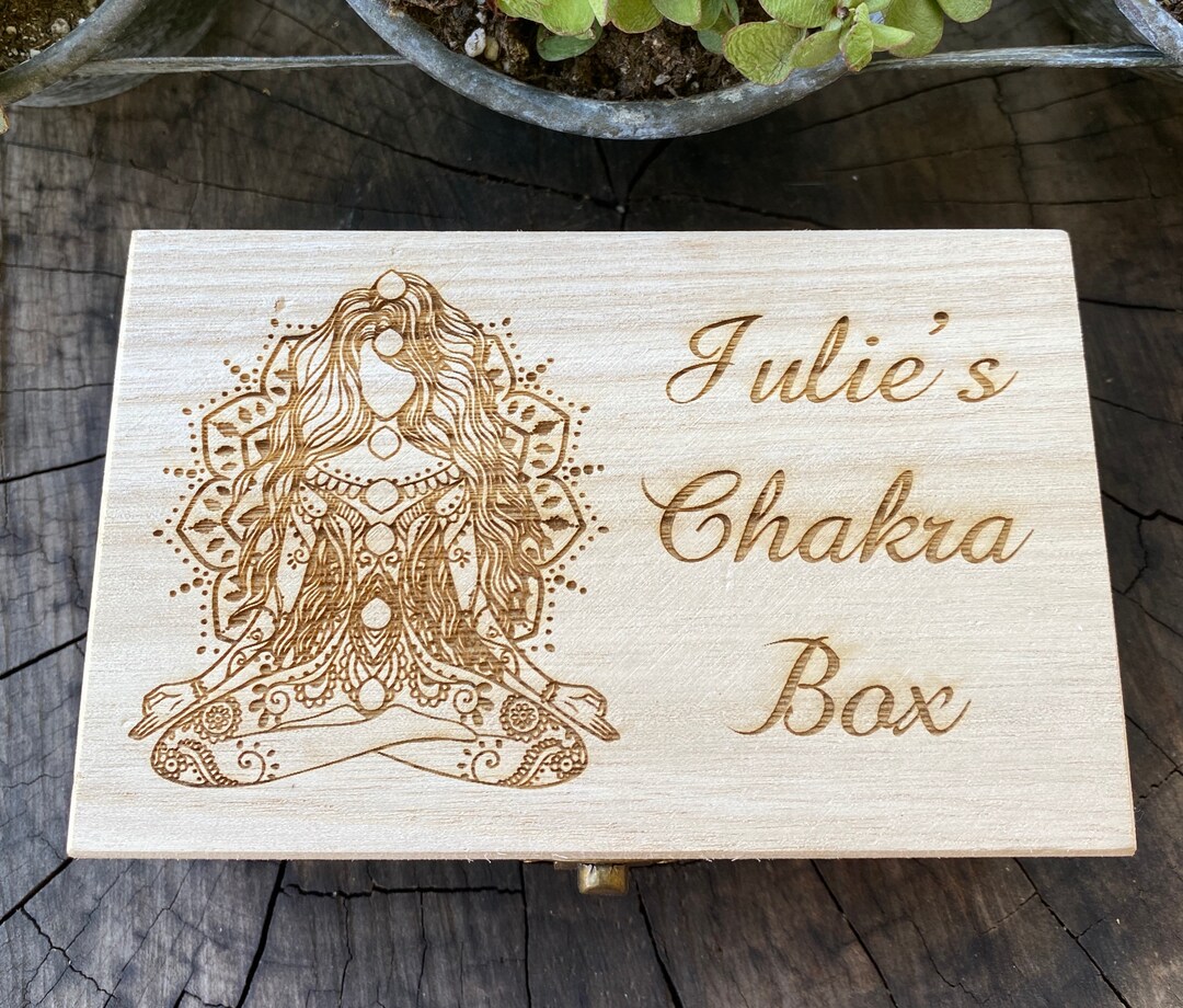 Personalized Prosperity Box With 7 Gemstone Chakra Set, Chakra Beaded ...