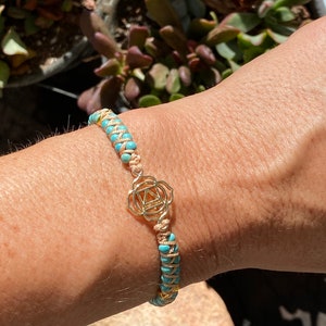 Root Chakra Bracelet, Turquoise Bracelet, Beaded Bracelet, Boho ...