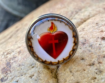 Sacred Heart Pin Holy Spirit Pin Jesus Pin Catholic Pin | Etsy