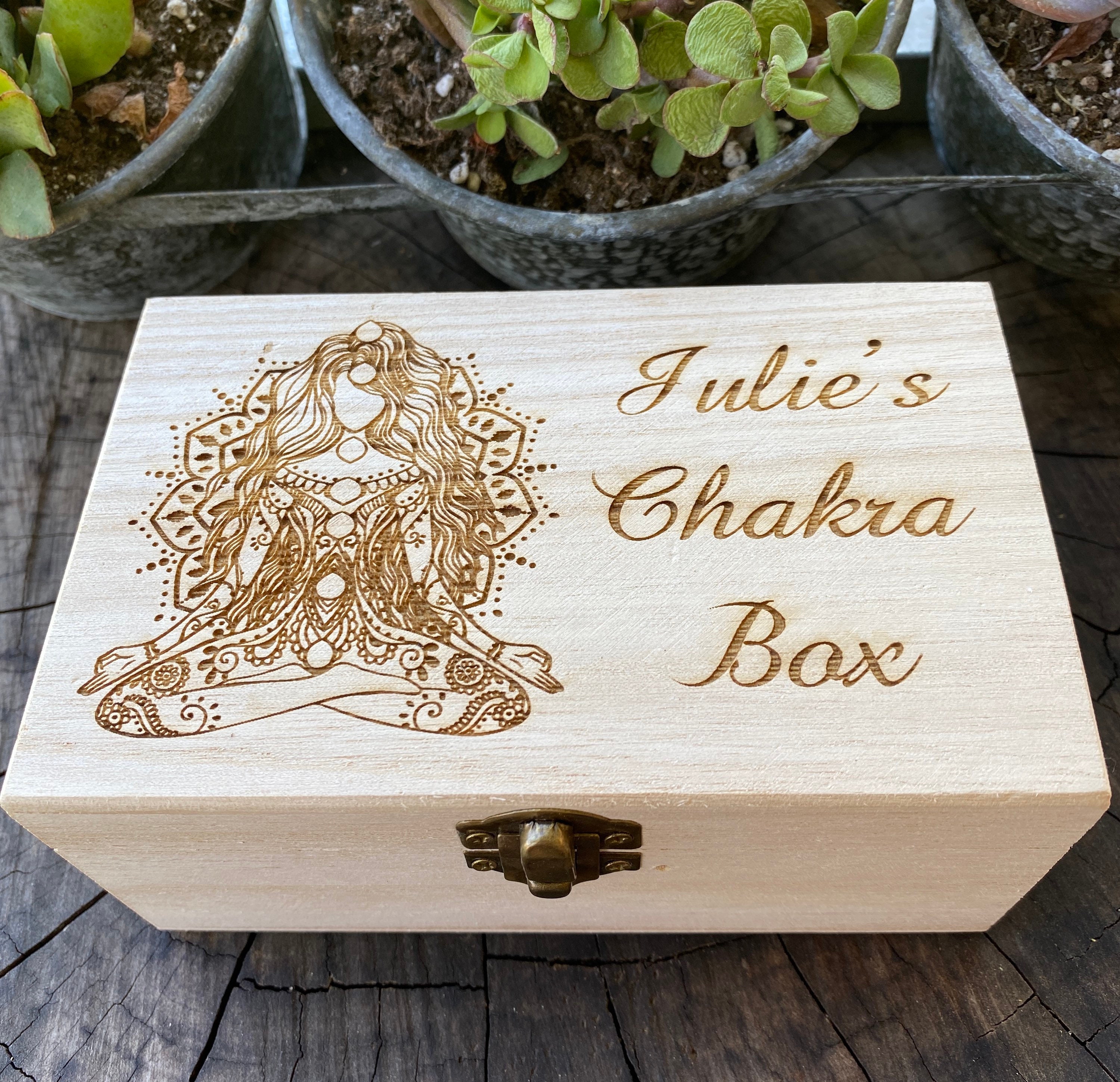 Personalized Prosperity Box with 7 Gemstone Chakra Set Chakra | Etsy