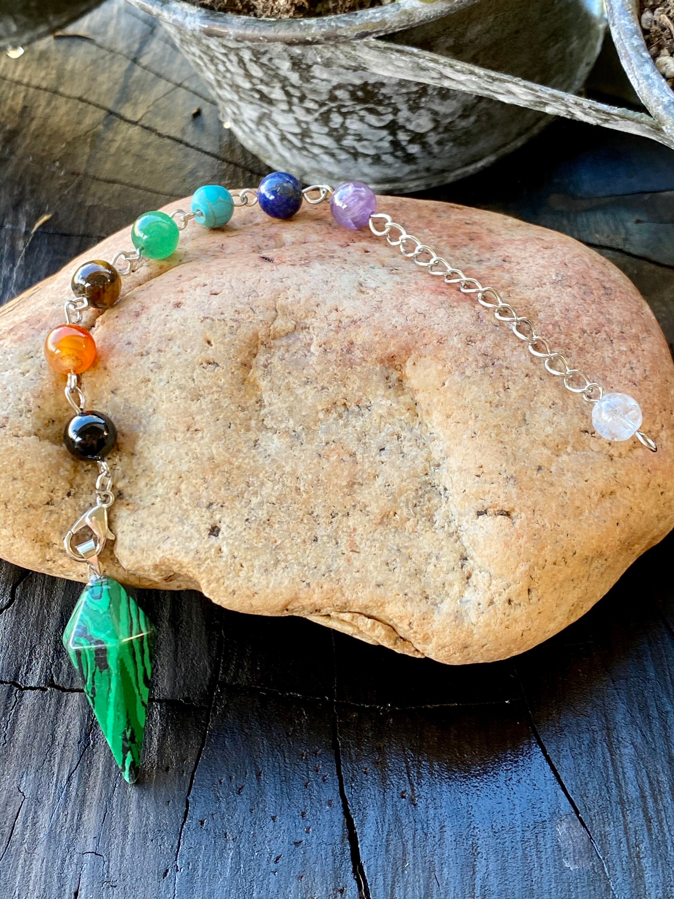 Malachite Dowsing Pendulum Hexagon Pyramid Reiki Pendulum | Etsy