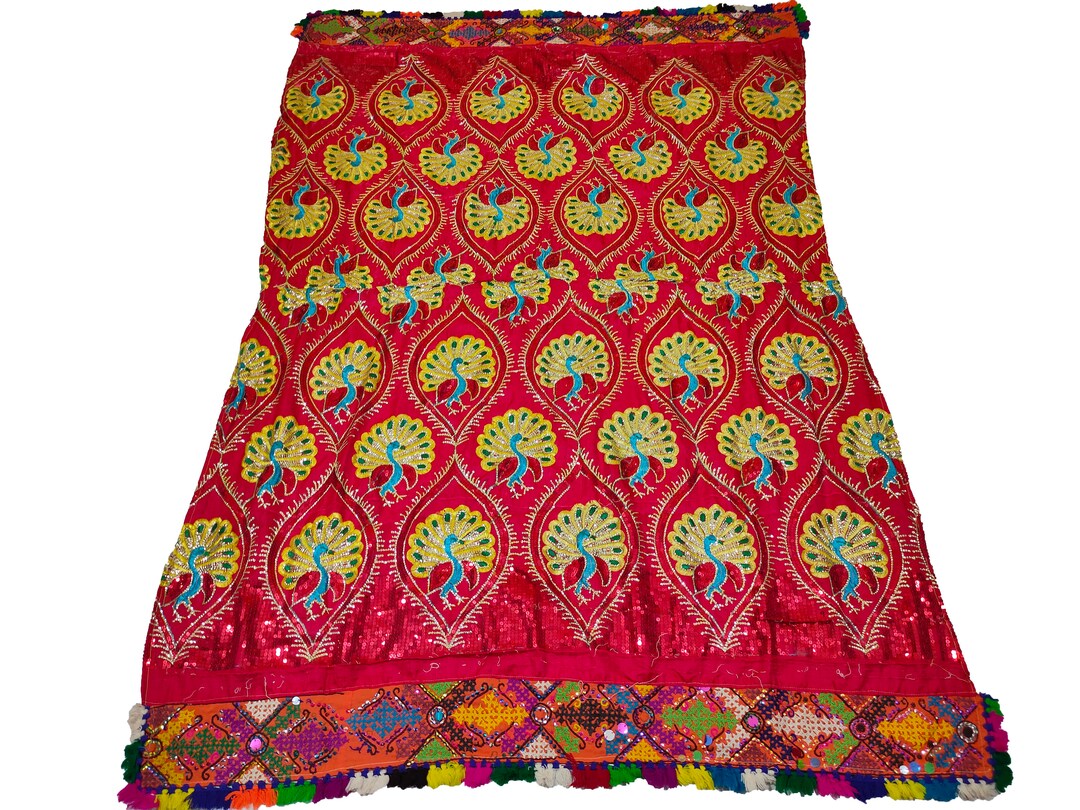 Banjara Vintage Shawl Rabari Hand Embroidered Antique Scarf Tribal ...
