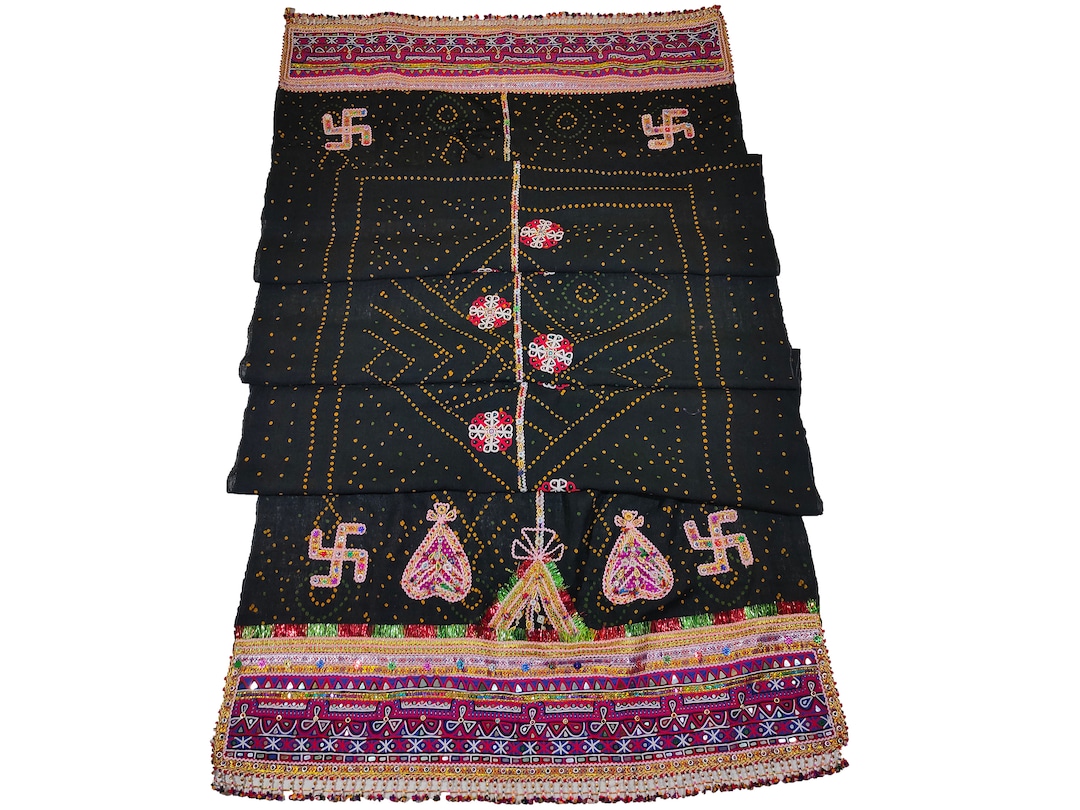Banjara Vintage Shawl Rabari Hand Embroidered Antique Scarf Tribal ...