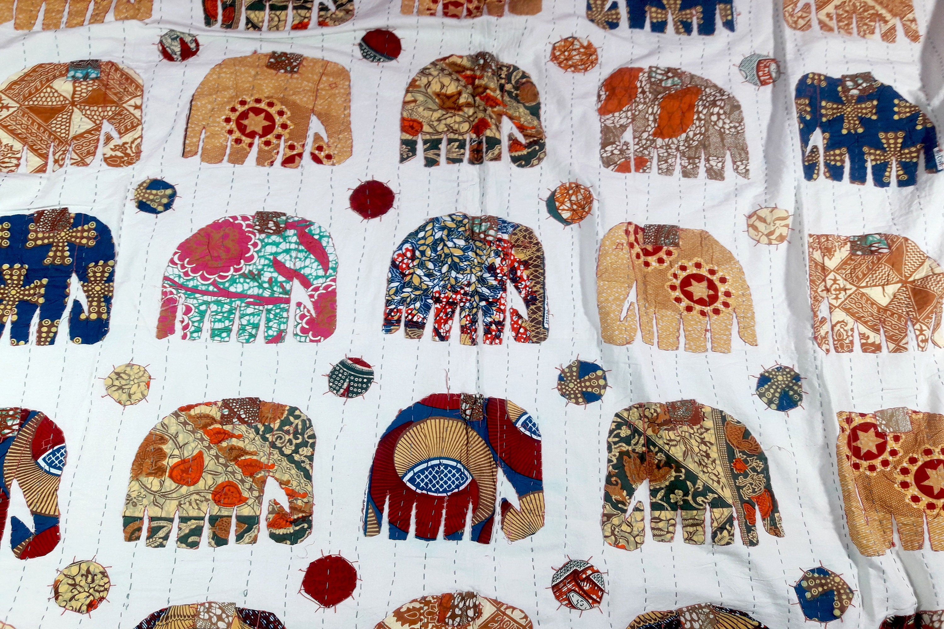 Indian Traditional Handmade Gujrati Embroidery Bedsheet Stylized ...