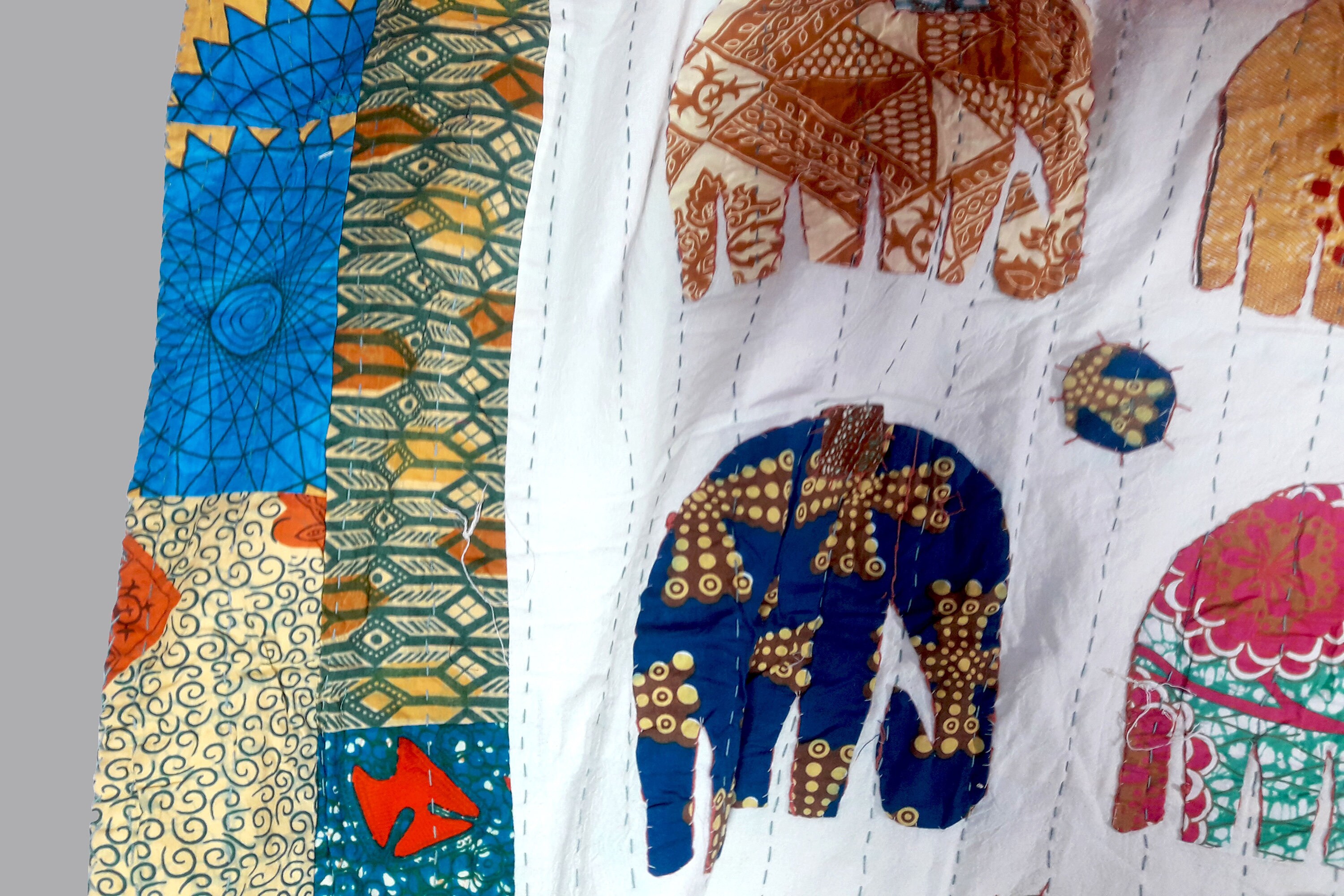 Indian Traditional Handmade Gujrati Embroidery Bedsheet Stylized ...