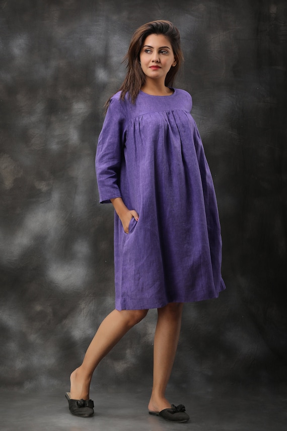 Linen Tunic Plus Size Linen Linen Dress for Women Pure - Etsy