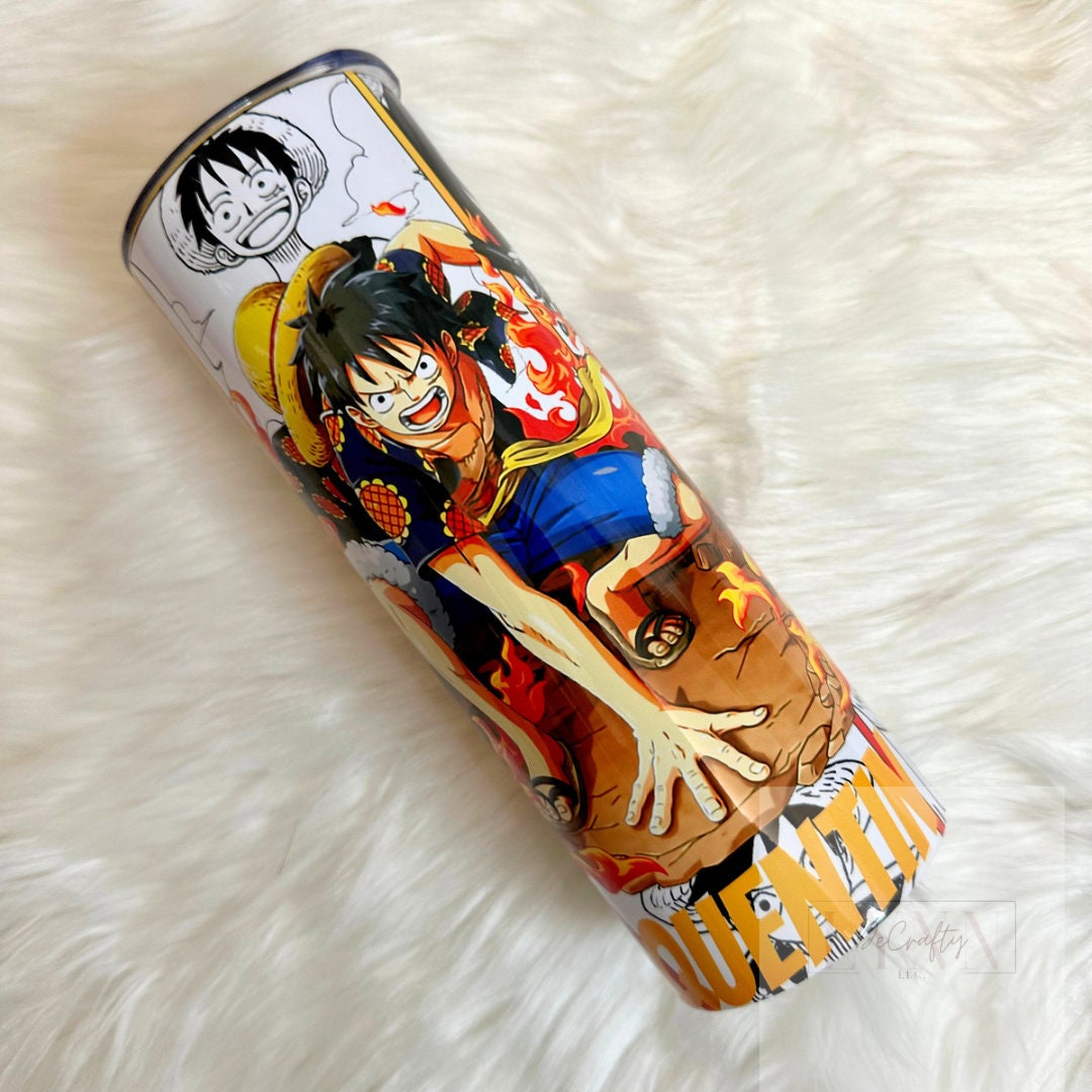 One Piece Luffy Personalized Stainless Steel 20 Oz Skinny - Etsy